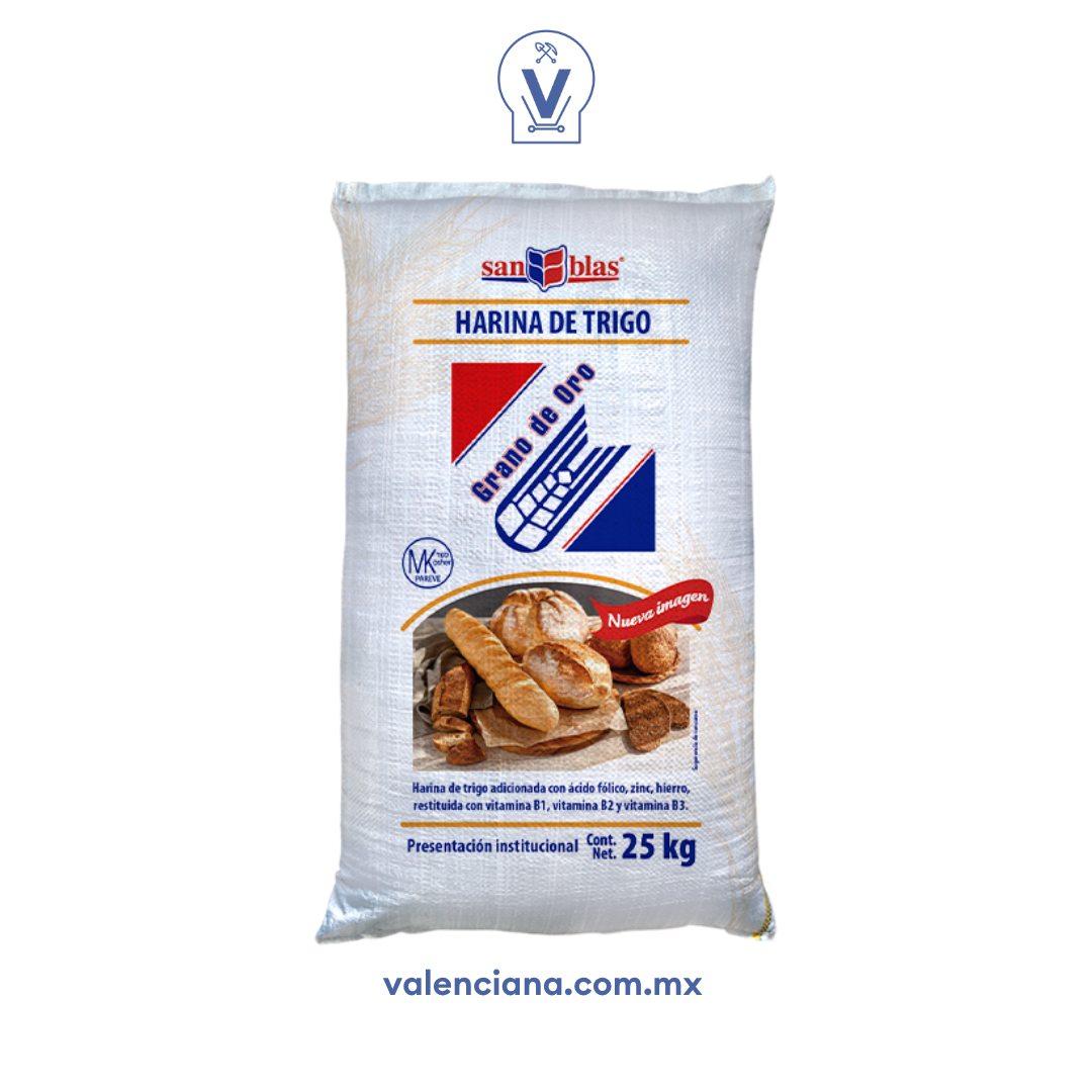 Harina de Trigo Grano de Oro 25 kg – LaValencianaMX