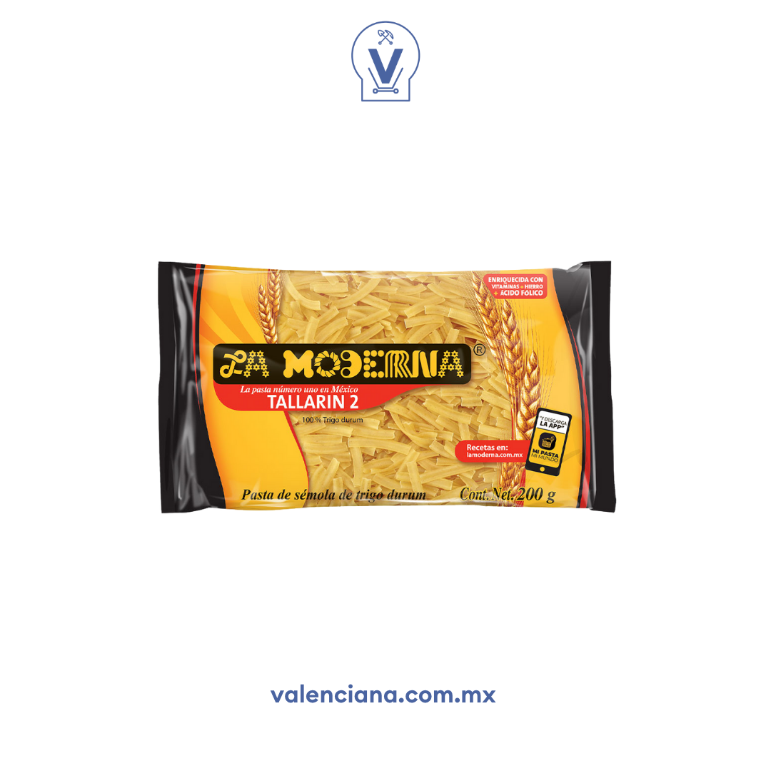 Pasta Tallarin No. 2 La Moderna 200 gr – LaValencianaMX