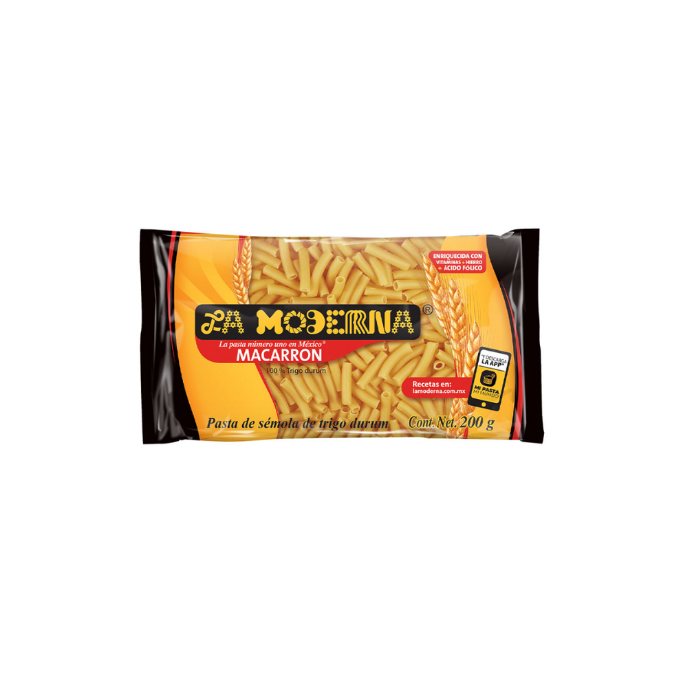 Pasta Macarrón Corto La Moderna 200 gr – LaValencianaMX